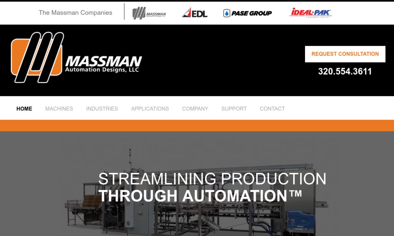 Massman Automation Designs, LLC | Packaging Machinery Companies